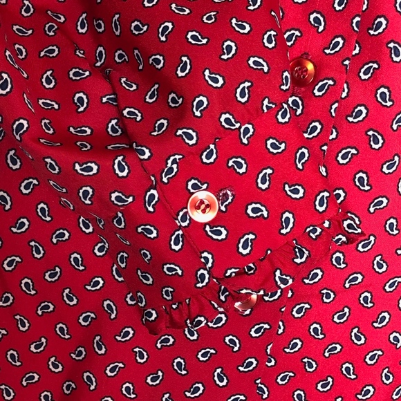 Montgomery Ward | Tops | Vintage Montgomery Ward Red Paisley Blouse 55 ...